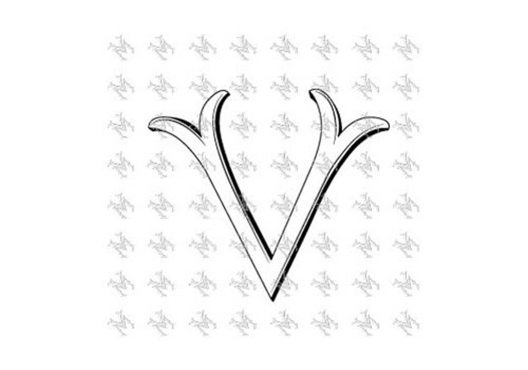Letter V Vintage Monogram, Single Letter, Vector Graphic | Weddings ...