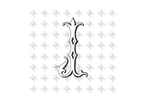 Letter J Vintage Monogram, Single Letter, Vector Graphic | Weddings ...