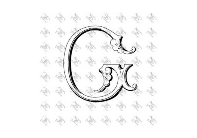 Letter G Vintage Monogram, Single Letter, Vector Graphic | Weddings ...