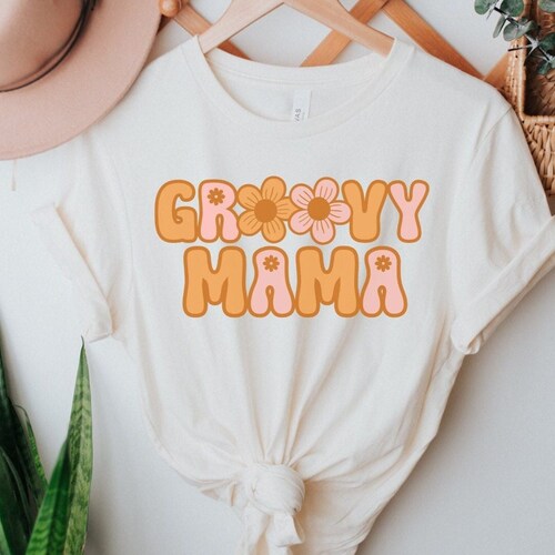 Groovy Mama Tshirt Hippie Mom Shirt Groovy Birthday Party - Etsy