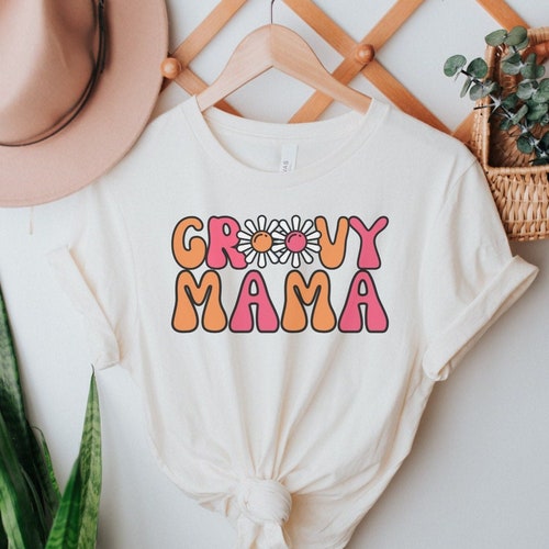 Groovy Mama Tshirt Hippie Mom Shirt Groovy Birthday Party - Etsy