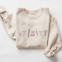 Custom Nail Tech Sweatshirt, Personalized Nail Artist Sweater, Custom ...
