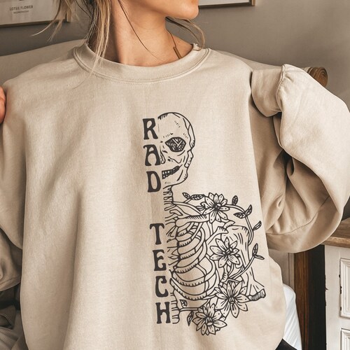 RAD Tech Skeleton Sweatshirt Xray Technologist Sweater CT - Etsy