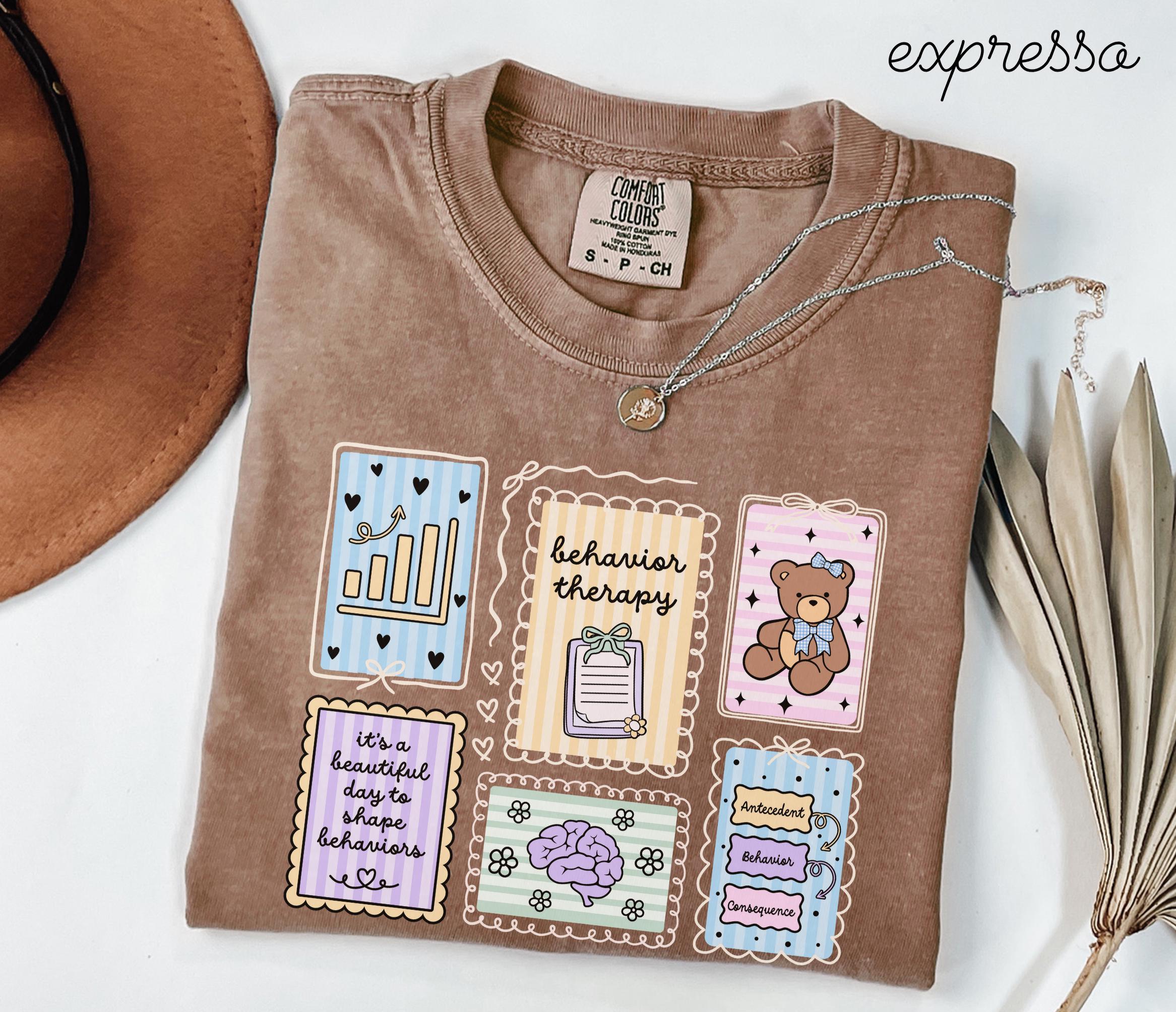Behavior Therapy Comfort Colors Shirt • BCBA Stamp Work Tshirt • ABA ...