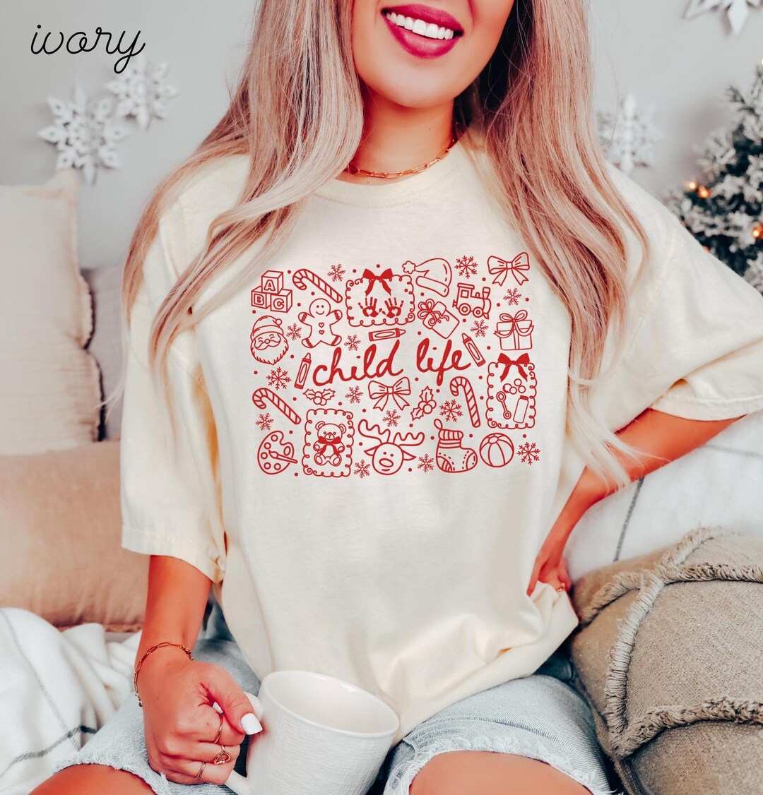 Child Life Christmas Comfort Colors Shirt • CCLS CLS Holiday Tshirt ...