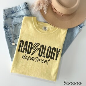 Radiology Department Comfort Colors Shirt • Retro Radiology Gifts • RAD ...