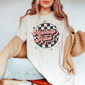 Retro Makeup Artist Shirt MUA Grad Tshirt Makeup Artist Gifts HMUA Tee ...