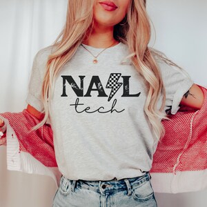 Retro Nail Tech Shirt Nail Tech Gifts Nail Artist Tshirt Womens ...
