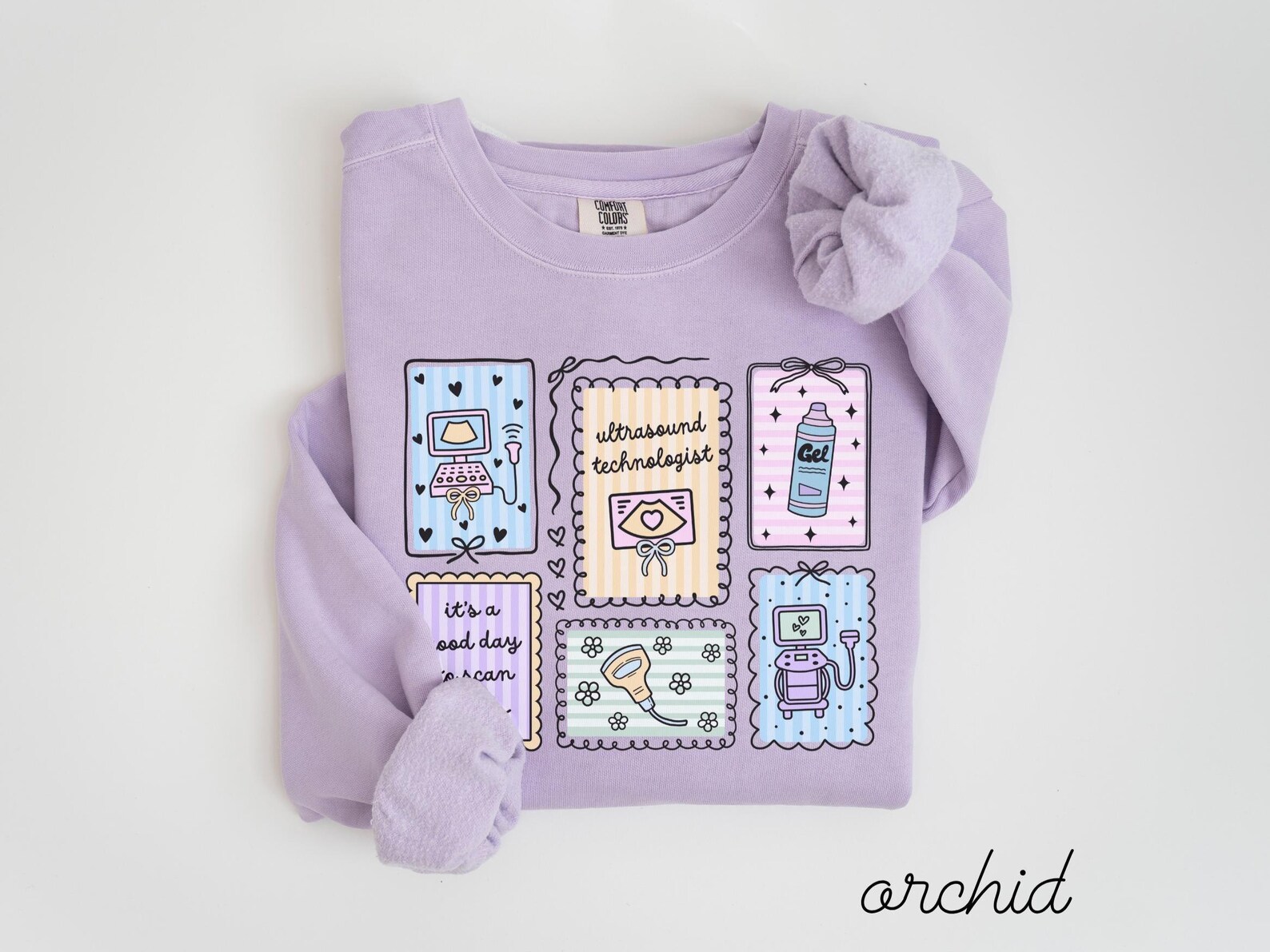 Ultrasound Technologist Comfort Colors Sweatshirt • Sonographer Stamp ...