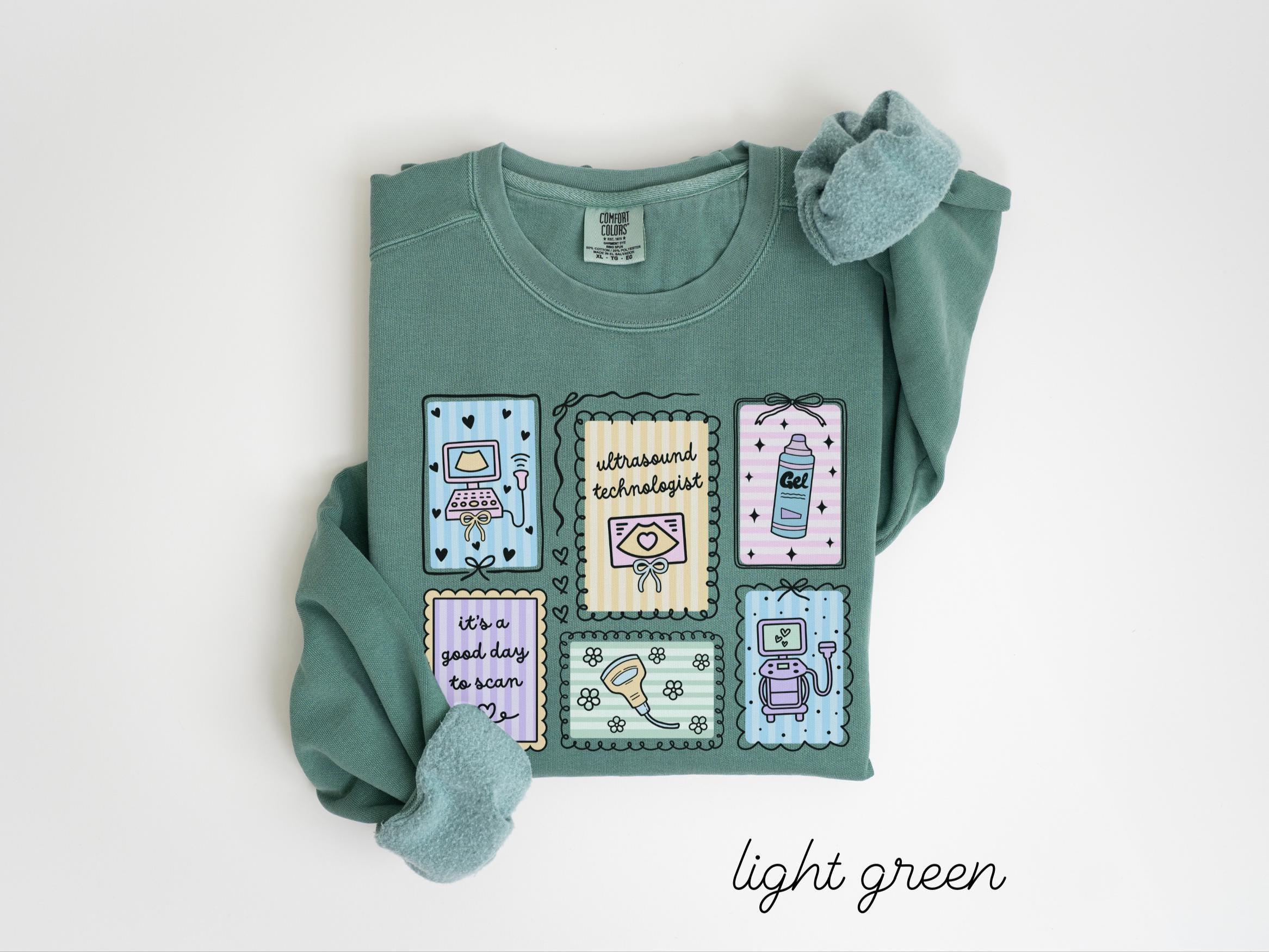 Ultrasound Technologist Comfort Colors Sweatshirt • Sonographer Stamp ...
