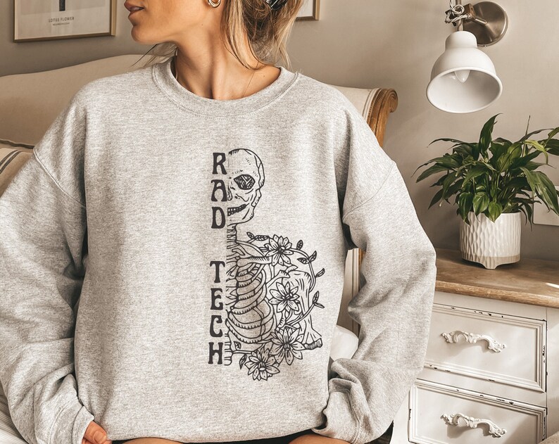 RAD Tech Skeleton Sweatshirt Xray Technologist Sweater CT - Etsy