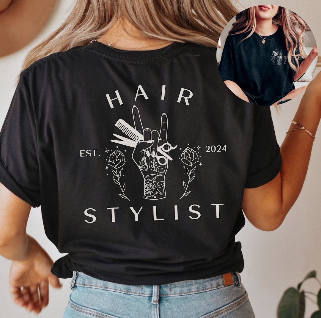 Custom Hairstylist Shirt • Personalized Hair Stylist Tshirt ...