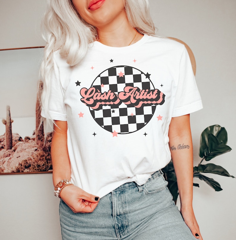 Retro Lash Artist Shirt Lash Tech Gifts Eyelash Tech Tee - Etsy