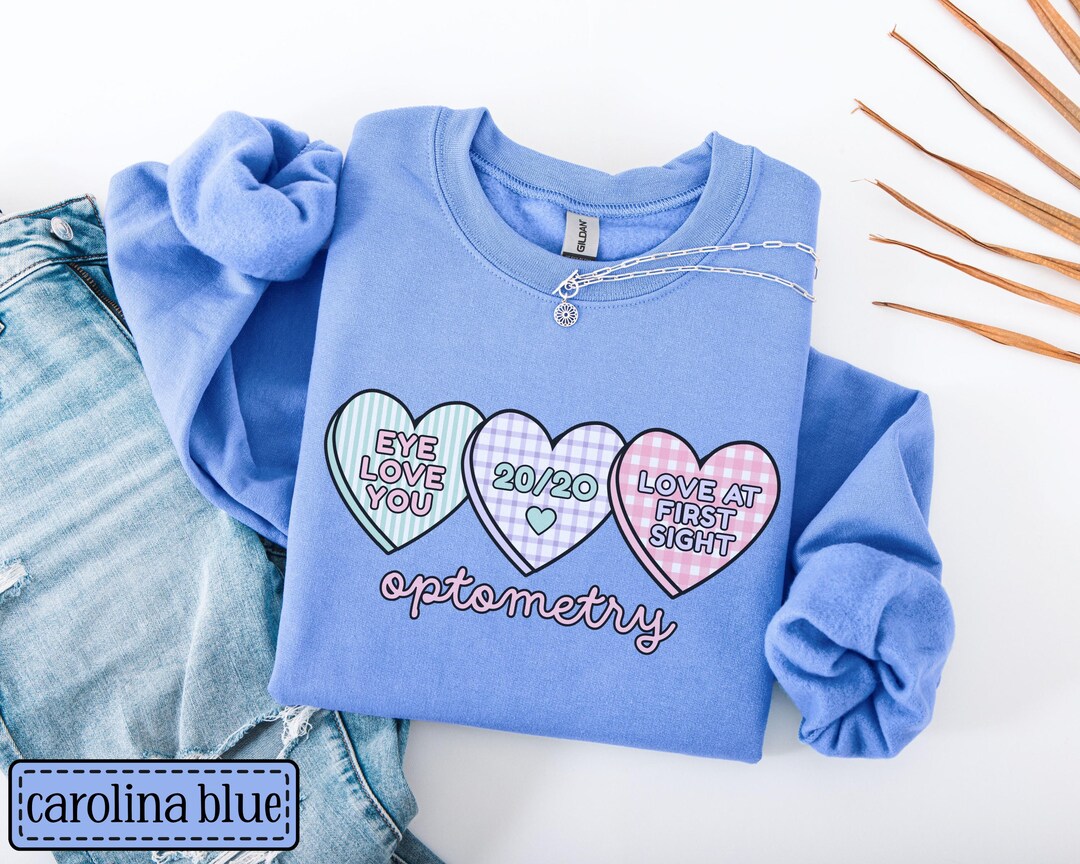 Optometry Valentine's Day Sweatshirt • Optometrist V-day Hearts Work ...
