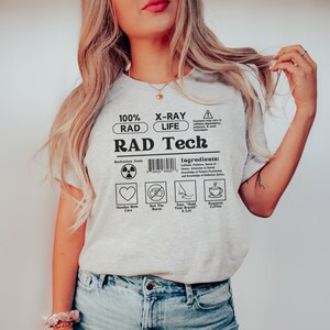 RAD Tech Shirt • Xray Tech Gifts • Radiology Technologist Label Tshirt ...