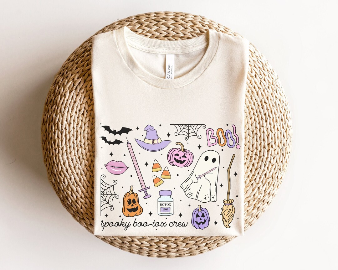 Botox Halloween Shirt Spooky Boo-tox Crew Tees Aesthetic Nurse Tshirt ...
