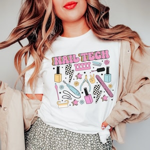 Retro Nail Tech Shirt • Nail Artist Tshirt • Nail Technician Gifts ...
