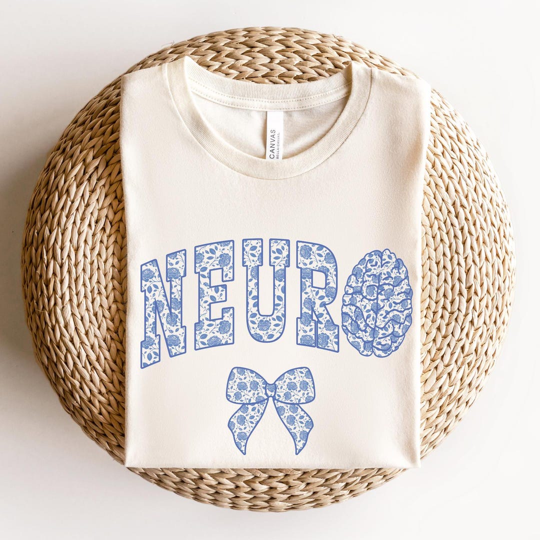 Neuro Shirt • Coquette Floral Brain Neurology Work Tshirt • Neuro Nurse ...