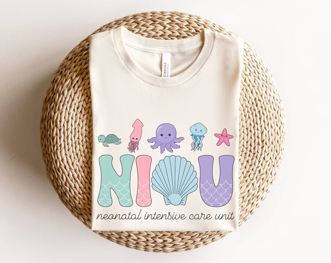 NICU Nurse Shirt Neonatal ICU Nurse Summer Ocean Animal Tees NICU Nurse ...