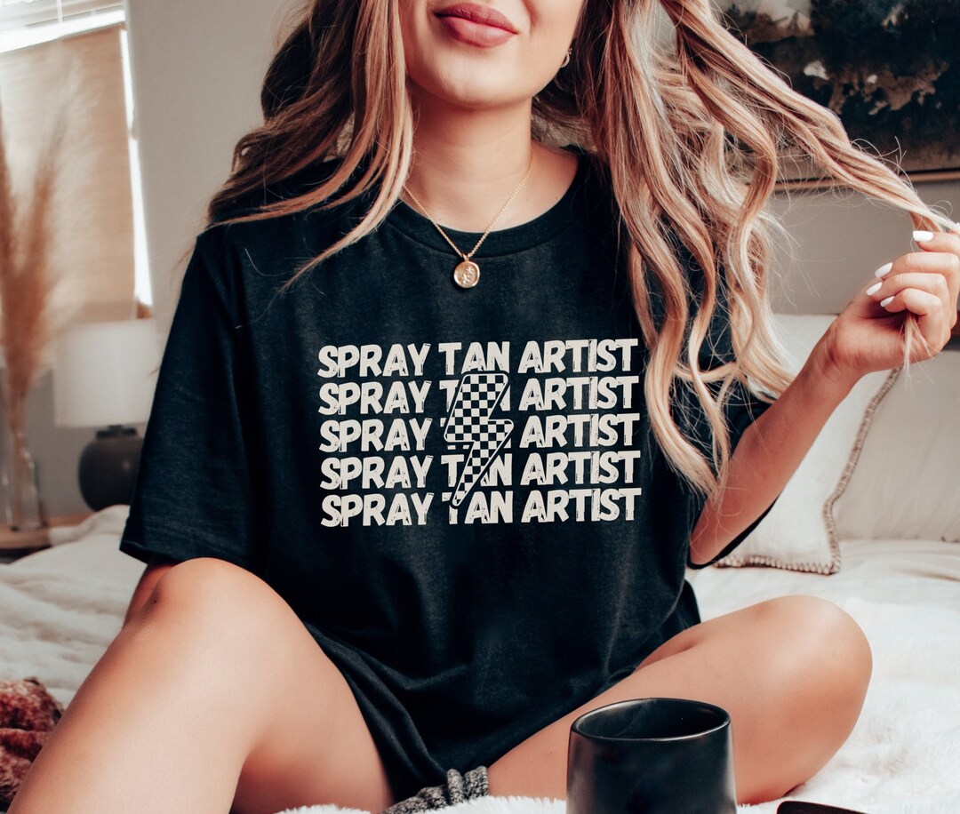 Retro Spray Tan Artist Shirt Spray Tan Artist Gifts Spray Tanning ...