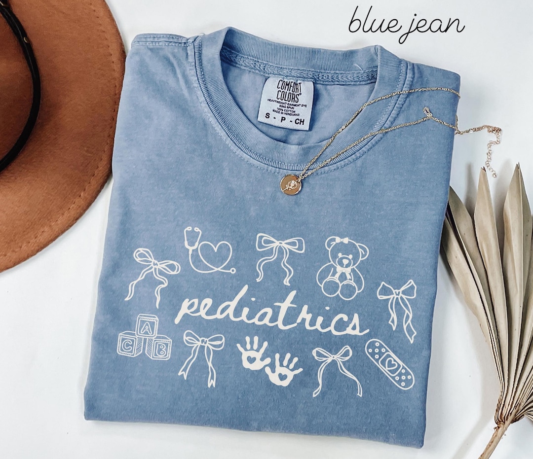 Personalized Pediatrics Comfort Colors Shirt • Coquette Bow Pediatric ...