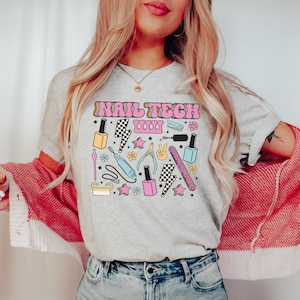 Retro Nail Tech Shirt • Nail Artist Tshirt • Nail Technician Gifts ...