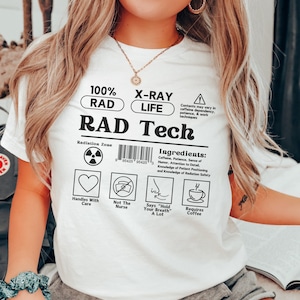 RAD Tech Shirt • Xray Tech Gifts • Radiology Technologist Label Tshirt ...