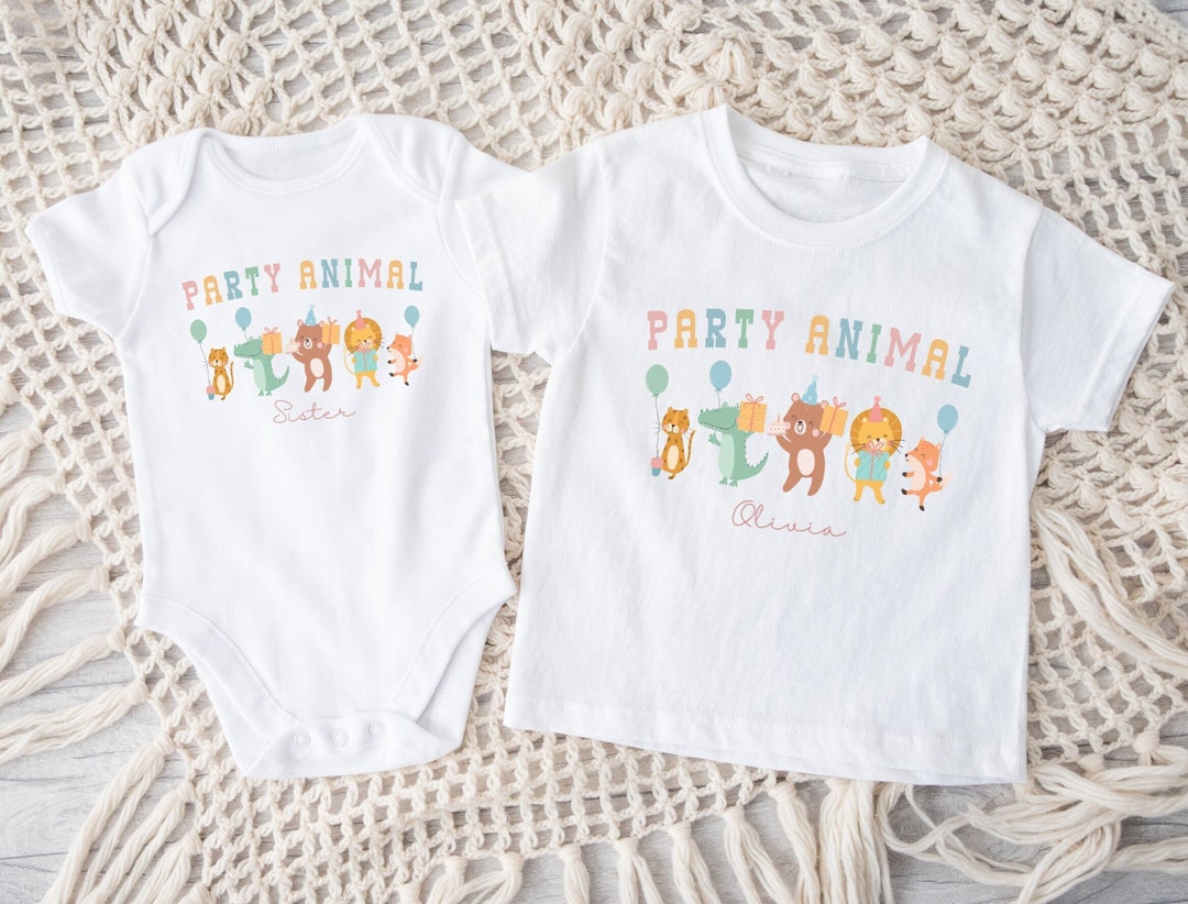 Personalized Party Animal Shirt • Custom Name Animal Birthday Tshirt ...