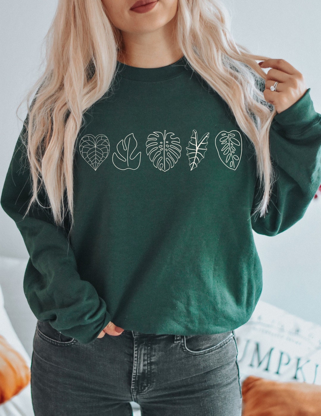 Retro Plant Sweatshirt Houseplant Sweatshirt Vintage Botanical Sweater ...