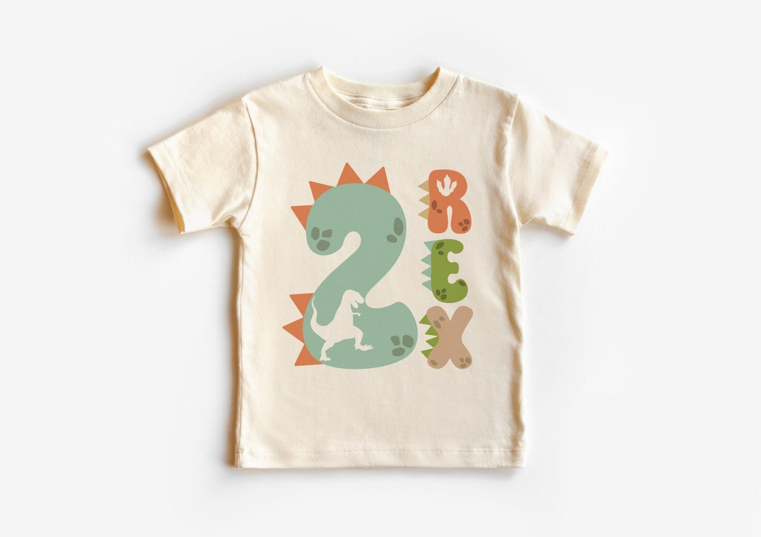 Two Rex Birthday Shirt • 2 Rex Tshirt • 2nd Birthday Dinosaur Party ...