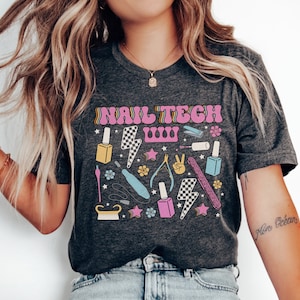 Retro Nail Tech Shirt • Nail Artist Tshirt • Nail Technician Gifts ...