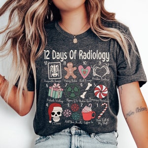 Radiology Christmas Shirt 12 Days of Radiology Tshirt RAD Tech Gift ...