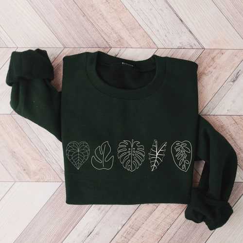 Plant Sweatshirt Retro Coffee & Plants Sweater Houseplant - Etsy