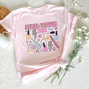 Retro Nail Tech Shirt • Nail Artist Tshirt • Nail Technician Gifts ...
