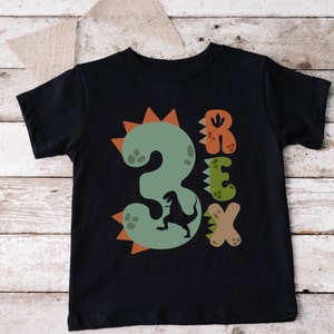 Three Rex Shirt • 3 Rex Birthday Tshirt • 3rd Birthday Dinosaur Party ...