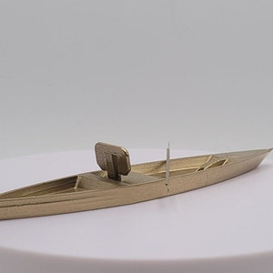 Kayak With Paddle Gold 3D Printed Miniature Figurine Decorative Decor ...