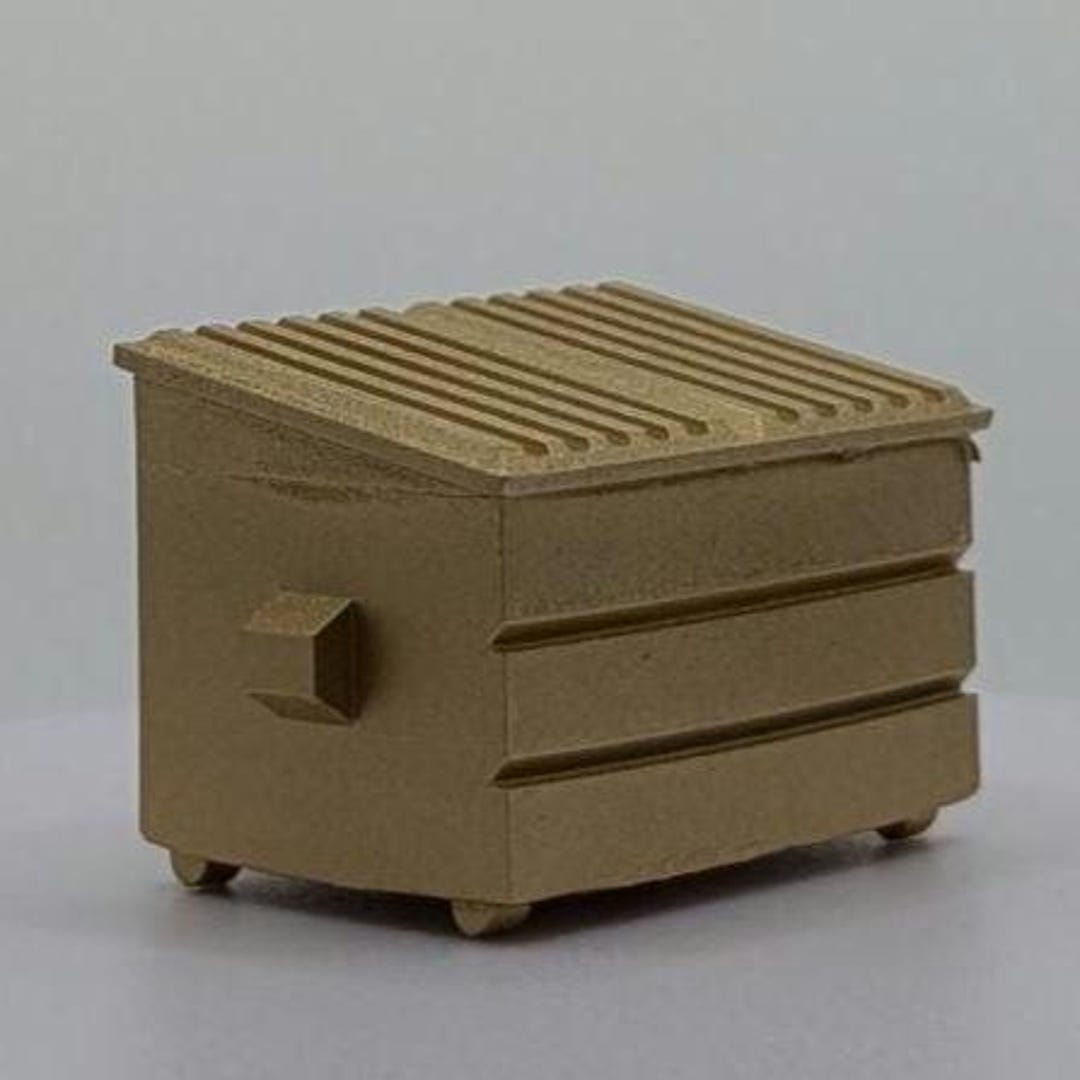 Gold Dumpster Miniature Figurine Trash Bin Can Trophy Unique Gift ...