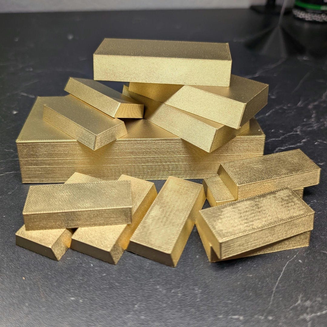 Gold Bar Brick 3D Printed Cake Topper Cosplay Decorative Decor Unique ...