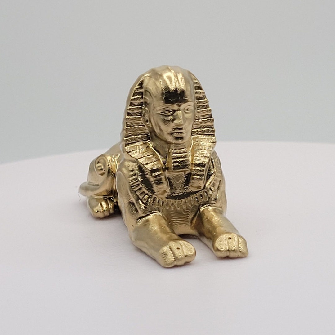 Sphynx Gold 3D Printed Miniature Figurine Toy Small Mini Trinket ...