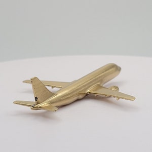 Airplane Gold 3D Printed Plane Miniature Figurine Toy Small Mini ...