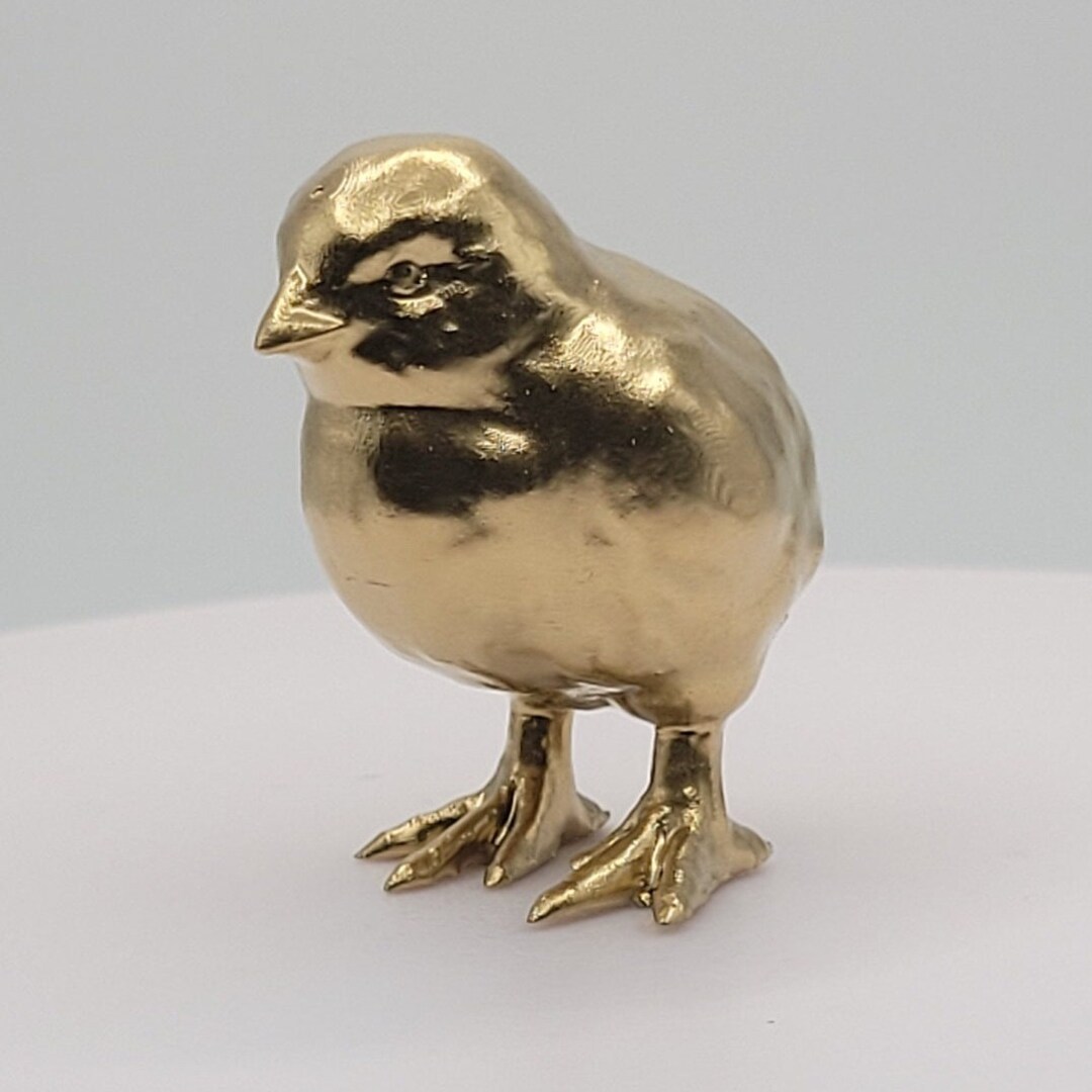 Chick Gold 3D Printed Chicken Peep Bird Baby Miniature Mini Figure ...