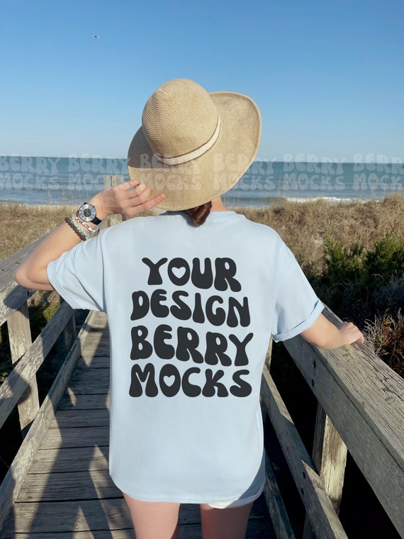 Sky Blue Shirt Back Gildan