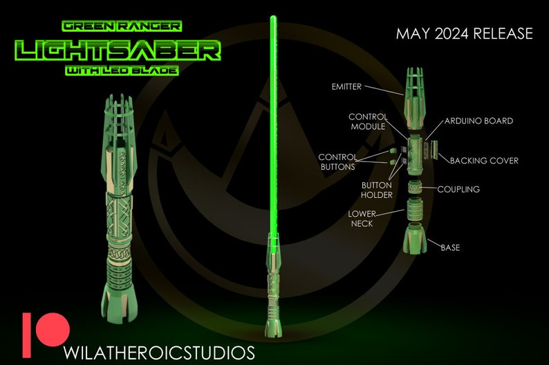 Green Ranger Lightsaber Prop - Etsy