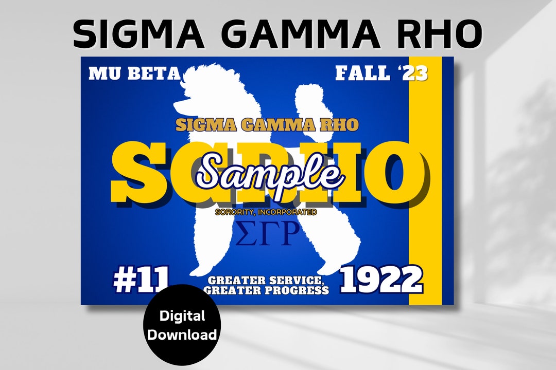 Beautiful Personalized Sigma Gamma Rho Digital Downloadable Poster ...