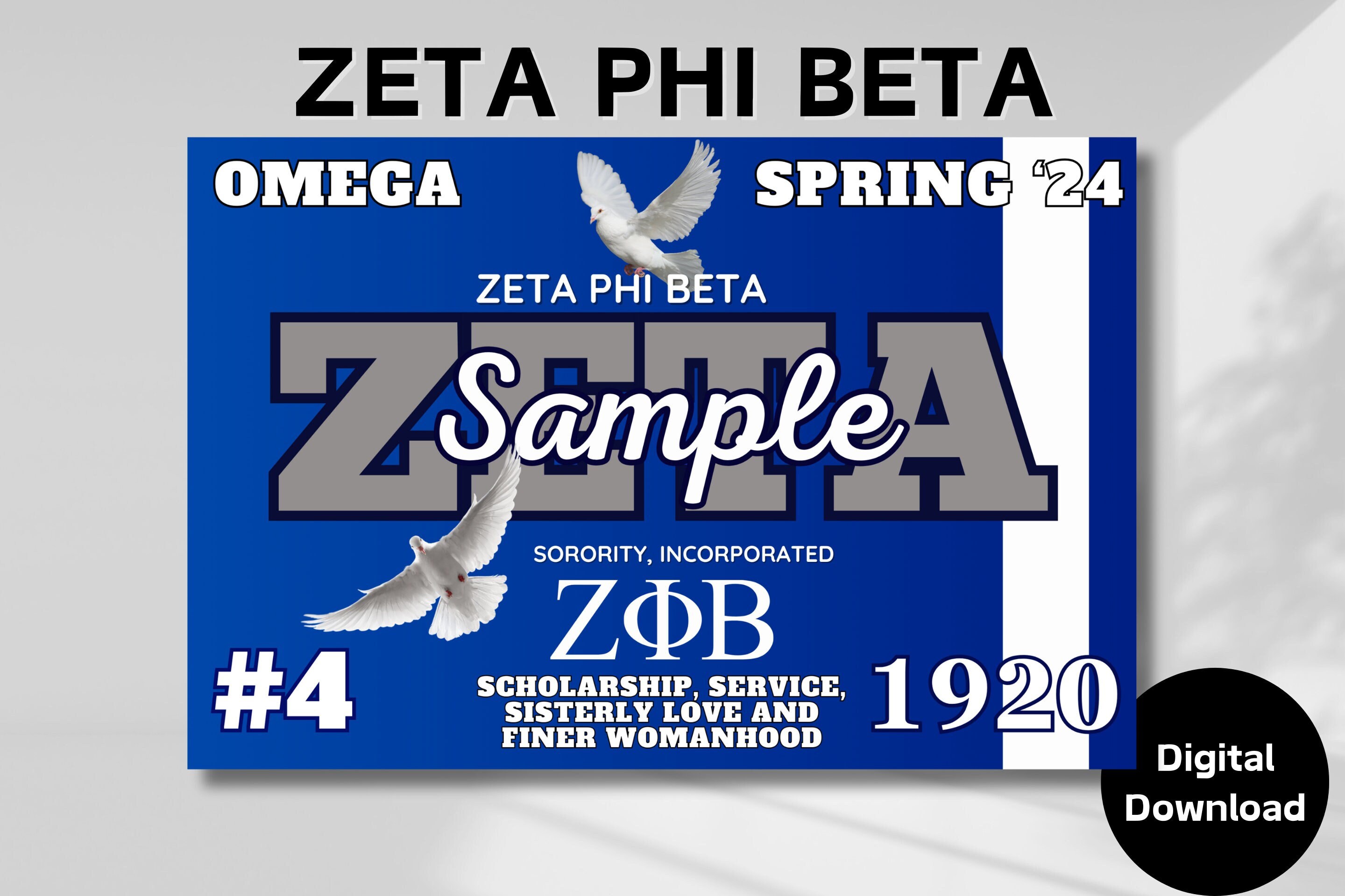 Beautiful Personalized Zeta Phi Beta Digital Downloadable Poster ...