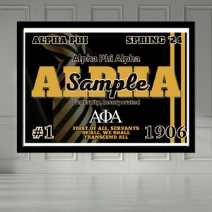 Large Beautiful Personalized Alpha Phi Alpha Inspired Wall Art Poster ...