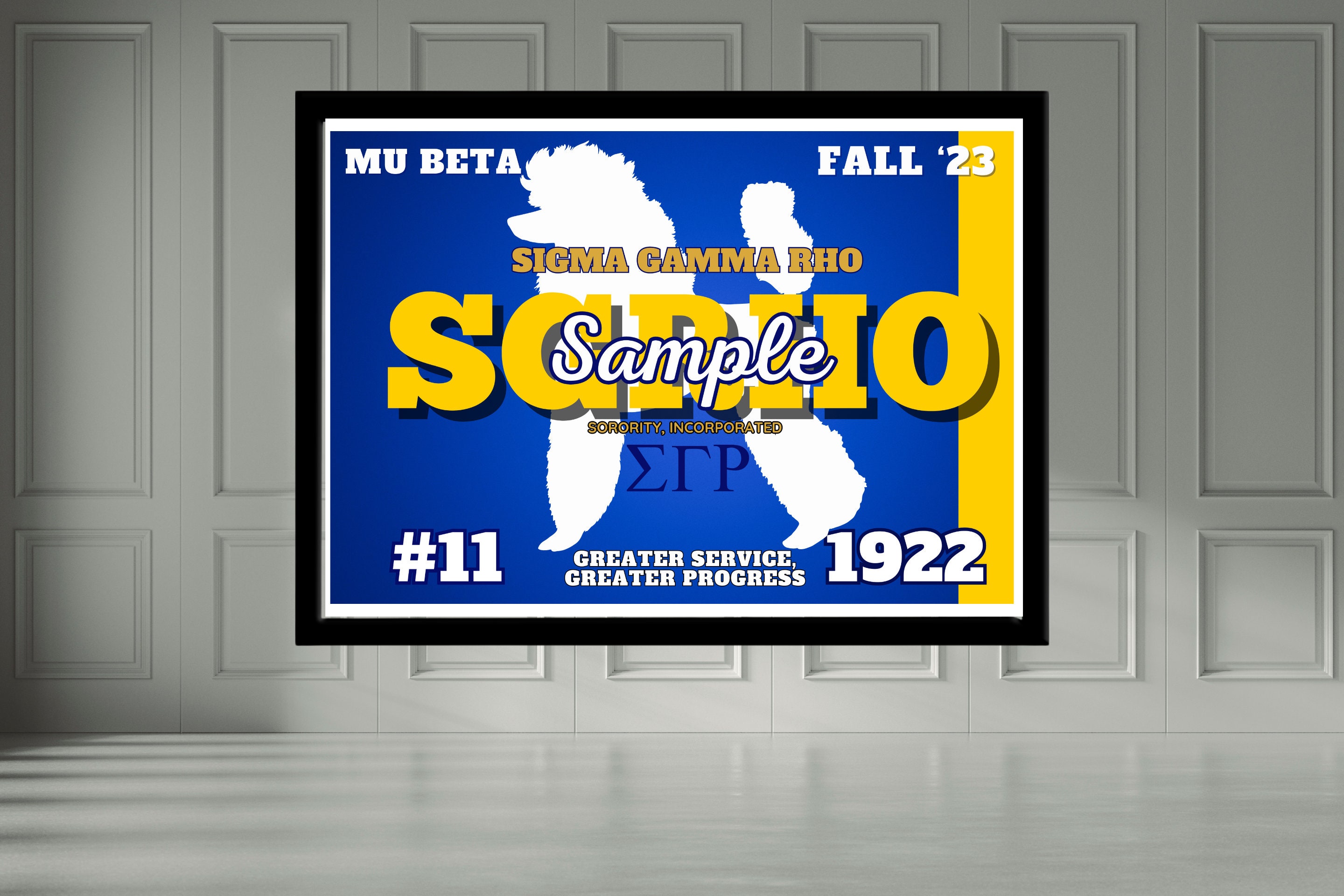Beautiful Personalized Sigma Gamma Rho Digital Downloadable Poster ...
