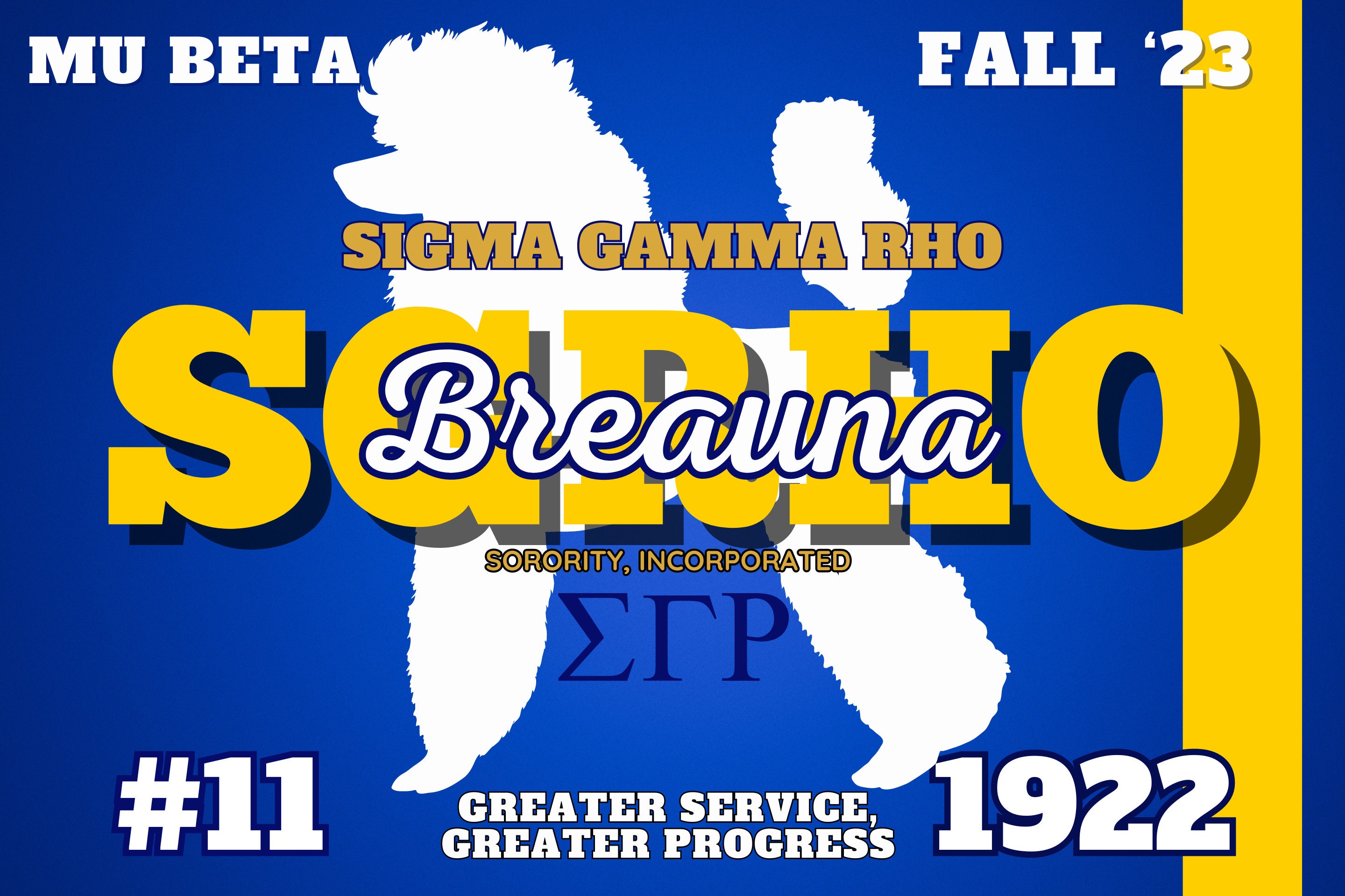Large Beautiful Personalized Sigma Gamma Rho Inspired Wall Art Poster ...