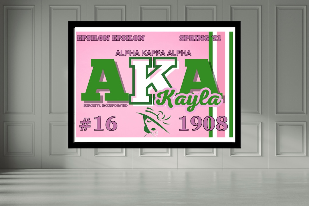 Large Personalized Alpha Kappa Alpha Inspired Wall Art Poster, Black Greek, Alpha Kappa Alpha ...