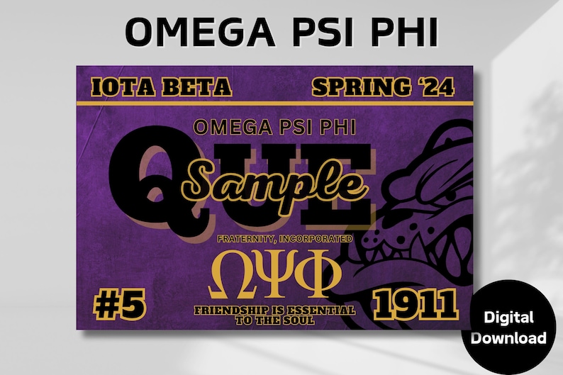 Beautiful Personalized Omega Psi Phi Digital Downloadable Poster ...